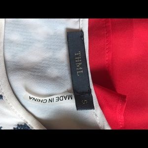 THML | Dresses | Thml Red Dress With Embroidered Neckline Small | Poshmark